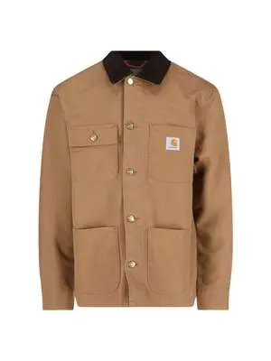 Carhartt Work In Progress Organic Cotton Workwear Jacket With Corduroy Collar