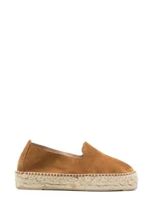 Manebí Stylish Round Toe Slip-on Sandals With Raffia Sole