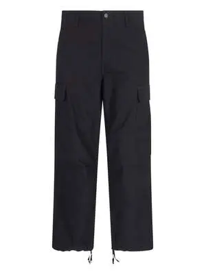 Carhartt Work In Progress Carpenter-style Cotton Trousers - Black