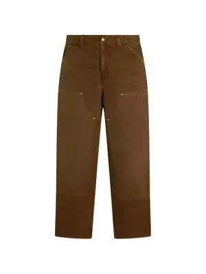 Carhartt Work In Progress Carpenter-style Cotton Trousers For - Brown