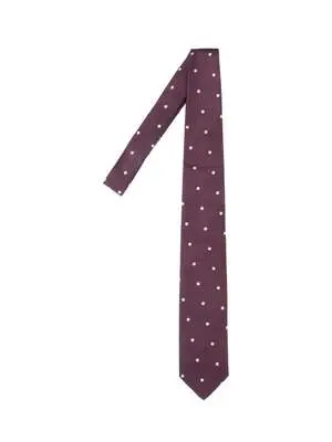 LARDINI Polka Dot Neck Tie - Red