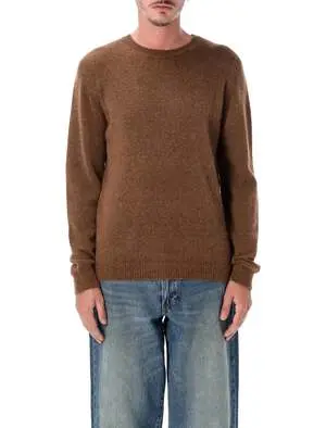 ROBERTO COLLINA ROBERTO COLLINA Camel Wool Blend Crewneck Sweater Tobacco