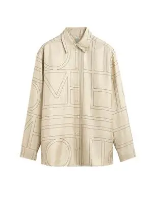 TOTÊME TOTEME Silk Monogrammed Shirt With Classic Collar