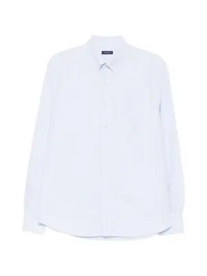 DEPERLU Lightweight Short-sleeve Button-up Shirt For - Light Blue
