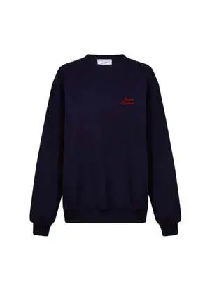 Giada Benincasa Crew Neck Cotton Sweater - Navy