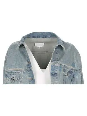 MAISON MARGIELA Shirt With 100% Cotton Construction And Lined Pocket - Denim