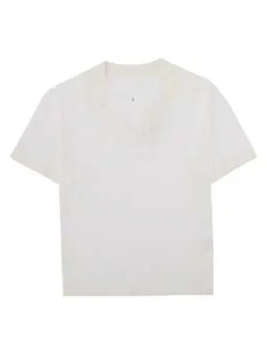 MAISON MARGIELA 100% Cotton Polo Shirt, Made In Italy - White