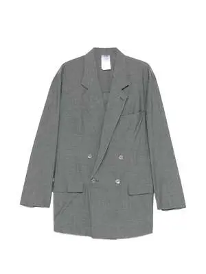MAGLIANO Tailored Cotton Double Breasted Jacket - Grey