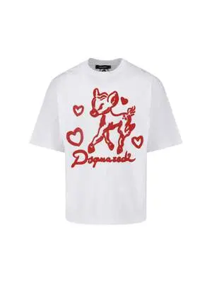 Dsquared2 100% Cotton Logo T-shirt - White