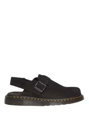 Dr. Martens Suede Slingback Sandals With Buckle - Black
