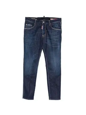 Dsquared2 Front Button Fastening Jeans With Belt Loops And Pockets - Navy