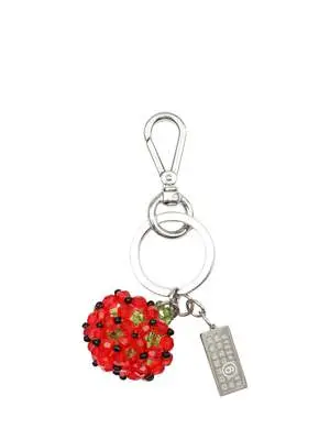 MAISON MARGIELA Beaded Strawberry Keychain - Red