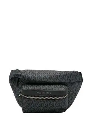 Michael Kors Monogram Messenger Bag - Black