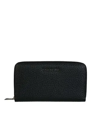 Orciani Soft Leather Zip-around Wallet For - Nero