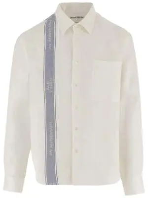 JW Anderson Logo Stripe Button-up Shirt - White