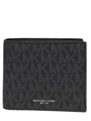 Michael Kors Signature Print Bifold Wallet - Black