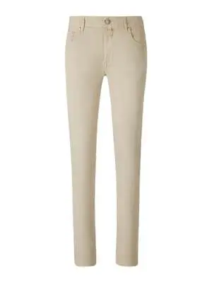 Jacob Cohen Light Five-pocket Jeans With Belt Loops - Beige