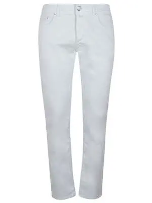 Jacob Cohen Five Pocket Jeans With Button Fastening - Light Blue
