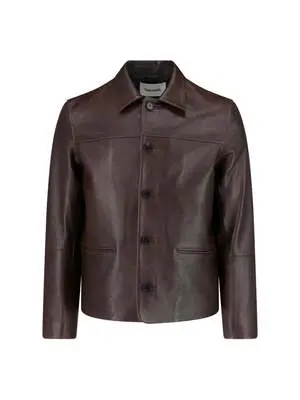 TONYWACK Lamb Leather Jacket With Soft Lined Interior - Brown