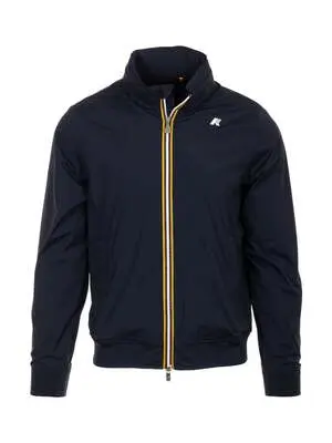 K-WAY Zip-up Jacket With Stand Collar - Navy
