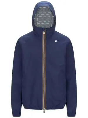 K-WAY Zip Fastening Long Sleeve Coat With Hood - Navy
