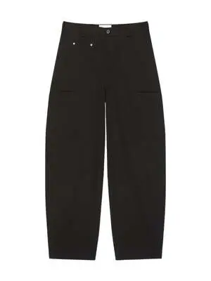 Givenchy Couture Seam Cotton Embroidered Trousers - Black