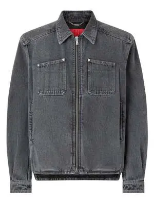FERRARI Zip Fastening Chest Pockets Long Sleeve Top
