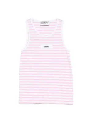 Iceberg ICEBERG Sleeveless Horizontal Stripe Tank Pink