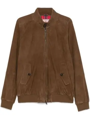 BARACUTA Classic Leather Coat For - Brown
