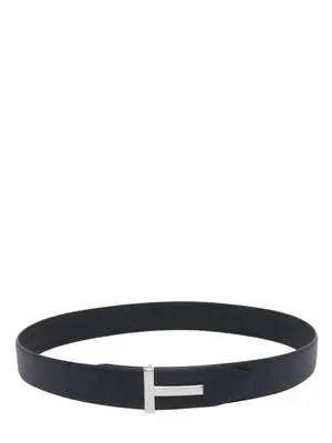 TOM FORD Tom Ford 100% Calf Leather Belt Navy