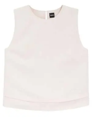 BOSS BLACK Sleeveless Round Neck Top - Pink