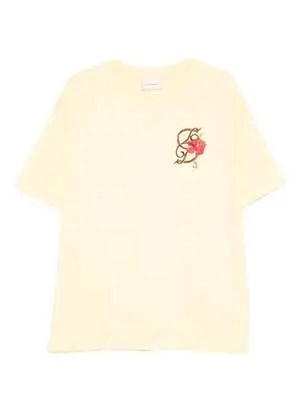 Drole De Monsieur Mini Cool Cotton T-shirt For Ss26 Collection - Yellow