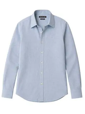 Michael Kors Slim Fit Long Sleeve Button-front Dress Shirt - Navy