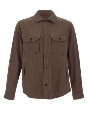 Woolrich Casual Shift Shirt Ss26 - Brown