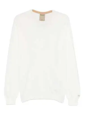 Woolrich Cotton Crew Neck Pullover Sweater - White