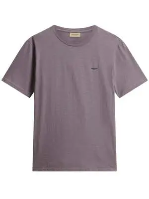 Woolrich Woolrich Cotton Logo Print Short Sleeve Tee Violet