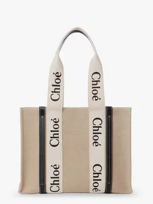 Chloé Woody Linen Shoulder Bag - Multicolor