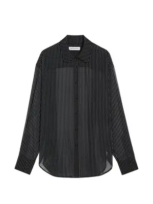 THE FRANKIE SHOP Peri Striped Shirt - Black
