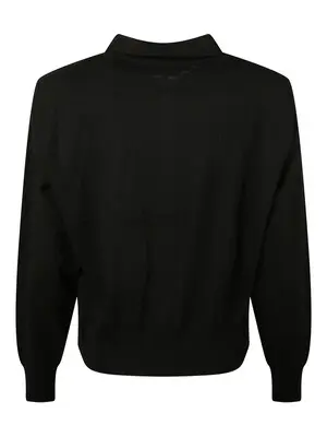 THE FRANKIE SHOP Croydon Wool Blend Polo Shirt - Black
