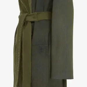 Fendi Long Wrap Coat With Peak Lapel And Belted Detail