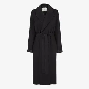 Fendi Double-sided Wool Midi Coat - Black
