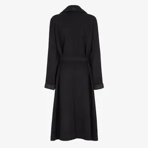 Fendi Midi Coat With Embroidered Logo