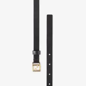 Fendi Ff Buckle Leather Belt - Black