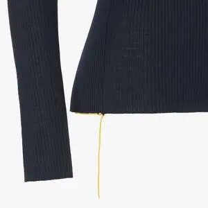Fendi Long-sleeve Ribbed Wool V-neck Jumper