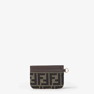 Fendi Ff Jacquard Card Case - Brown