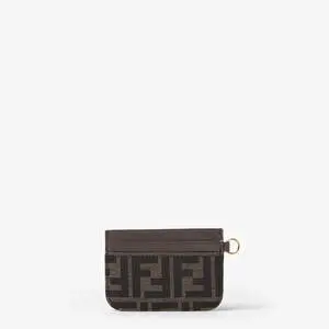 Fendi Ff Jacquard Card Case - Brown