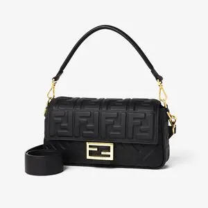 Fendi Baguette Bag In Nappa Leather With Embossed Ff Motif