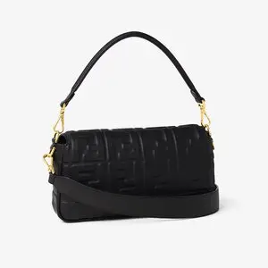 Fendi Baguette Bag In Nappa Leather With Embossed Ff Motif