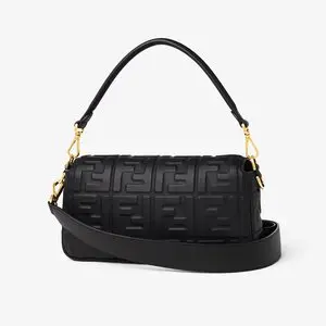 Fendi Baguette Bag In Nappa Leather With Embossed Ff Motif