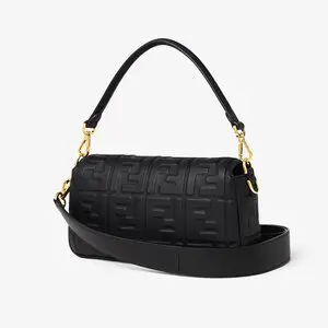 Fendi Baguette Bag In Nappa Leather With Embossed Ff Motif